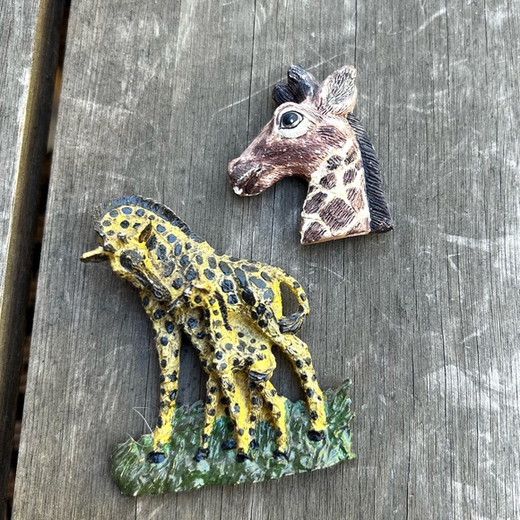 Vintage | Kitchen | Vintage 9s Ceramic Giraffe Refrigerator Magnets Set ...